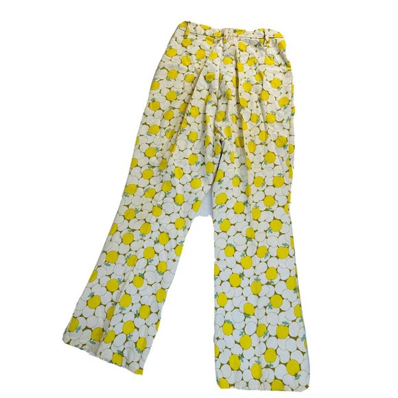 Vintage | Jeans | Vintage Lemon Fruit Print High Rise Wide Leg Cropped ...